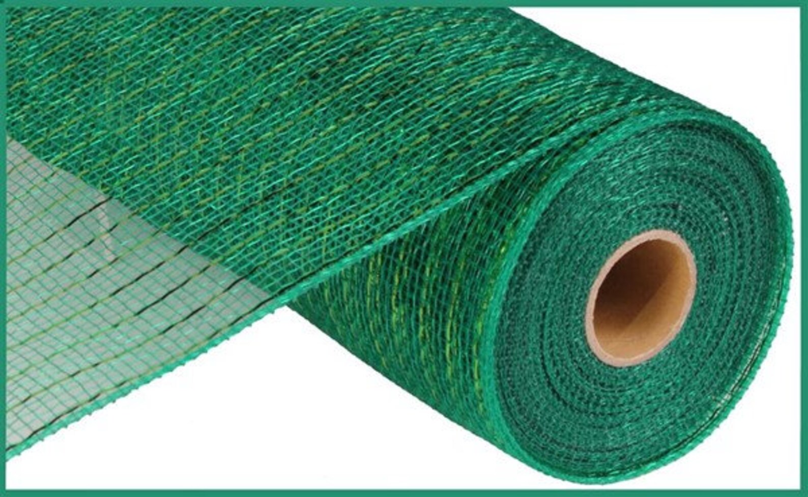 Emerald Green With Emerald Green Foil Deco Mesh 10 Inch Deco - Etsy