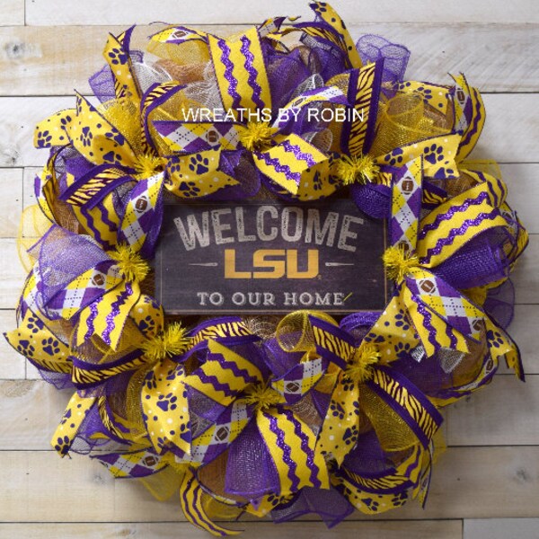 Lsu Wreath - Etsy