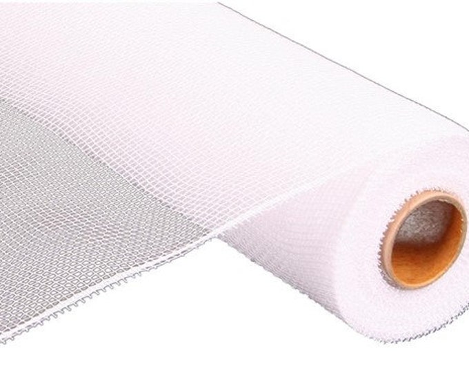 White Deco Mesh Rolls, 21 Inch White Deco Mesh, Deco Mesh Roll, White ...
