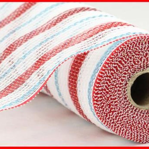 Ice Blue White Red Snowdrift Mesh Deco Mesh Rolls Christmas - Etsy