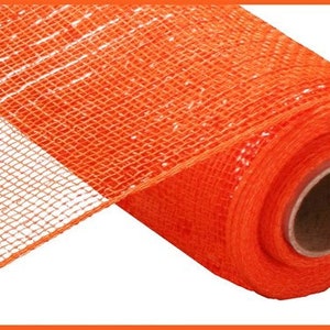 Orange With Orange Foil Metallic Deco Mesh, Orange Deco Mesh, Sports ...