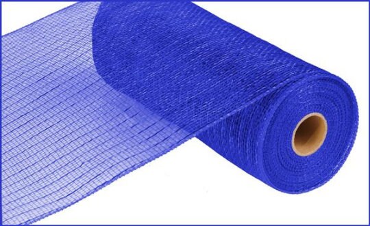 Royal Blue With Foil Deco Mesh Roll, 10 in Royal Blue Deco Mesh, Blue ...
