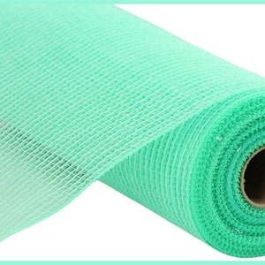 Mint Green Fabric Mesh Rolls, 10" Mint Green Mesh, Mint Green Faux Jute ...