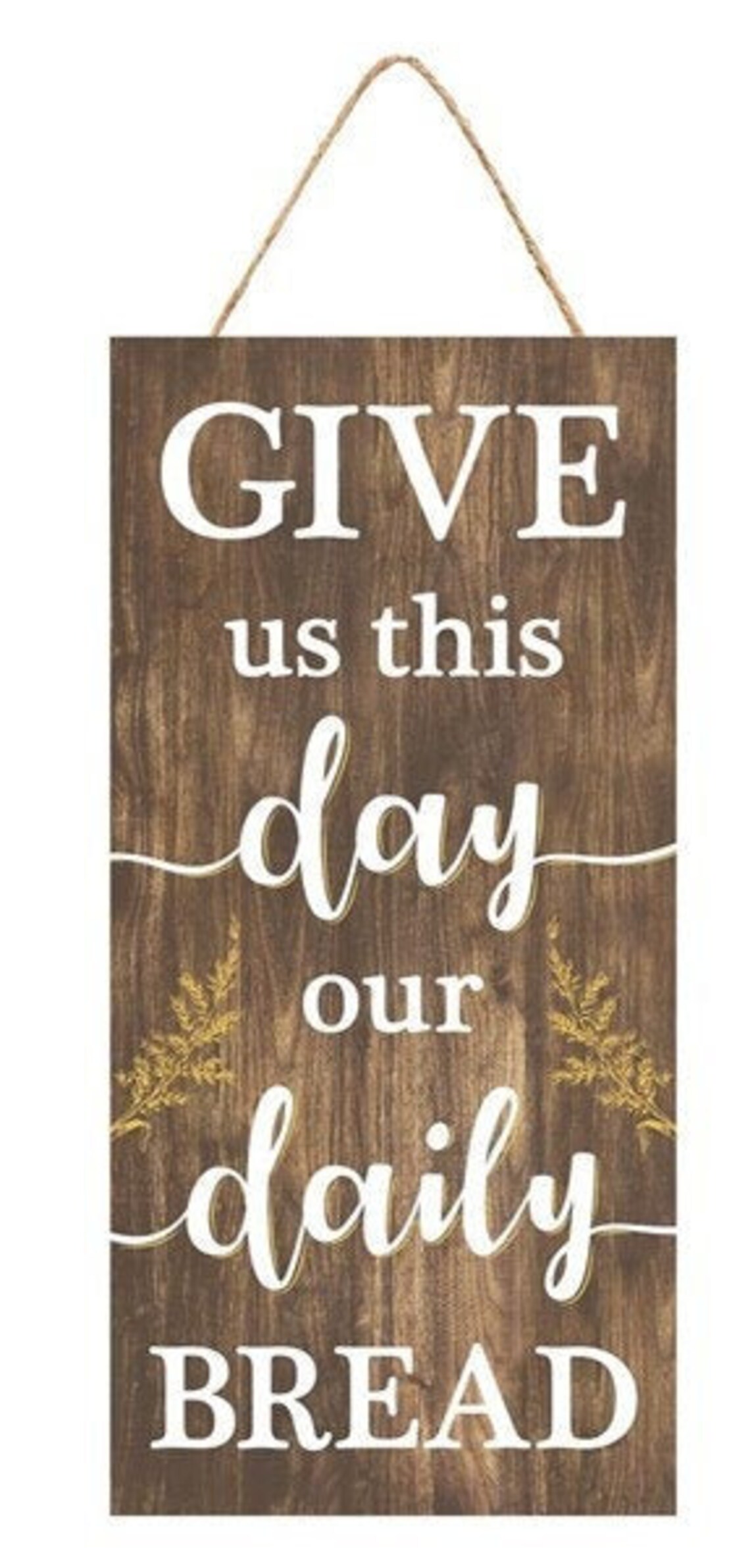 Give Us This Day Our Daily Bread Sign Wooden Wreath Sign - Etsy
