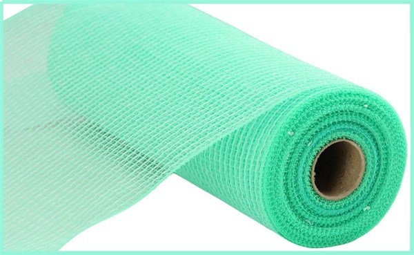 Mint Green Fabric Mesh Rolls, 10" Mint Green Mesh, Mint Green Faux Jute ...