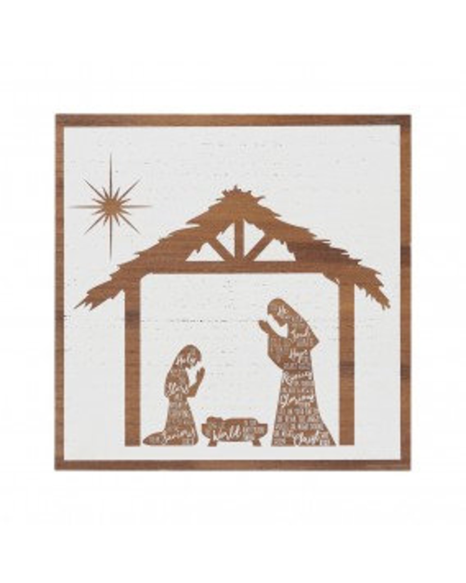 Nativity Sign Prayer Christmas Nativity Wreath Sign Xmas - Etsy UK