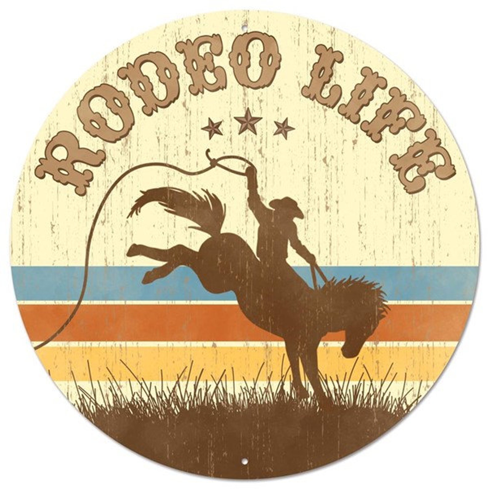 Rodeo Life Metal Sign 12 Rodeo Life Buckin' Horse - Etsy