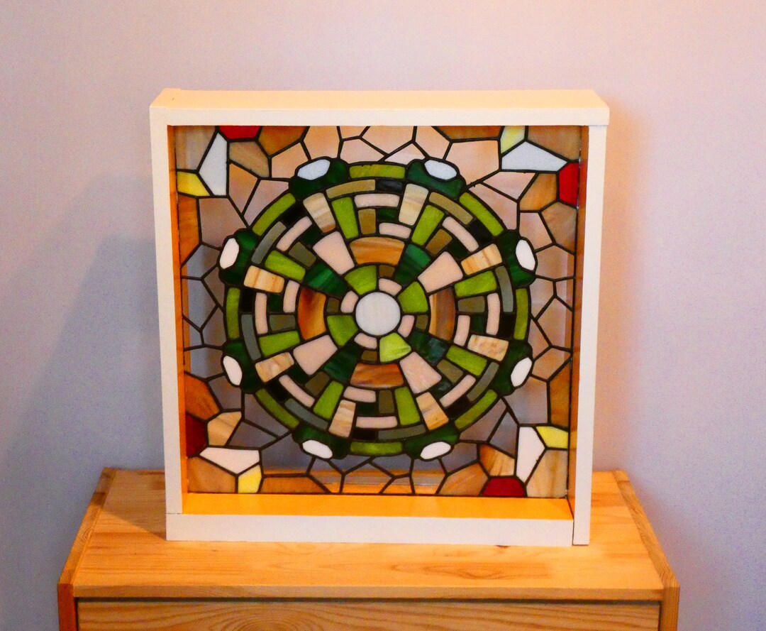 Mecha (colorful Stained Glass Window of a Mandala Made With Tiffanys ...