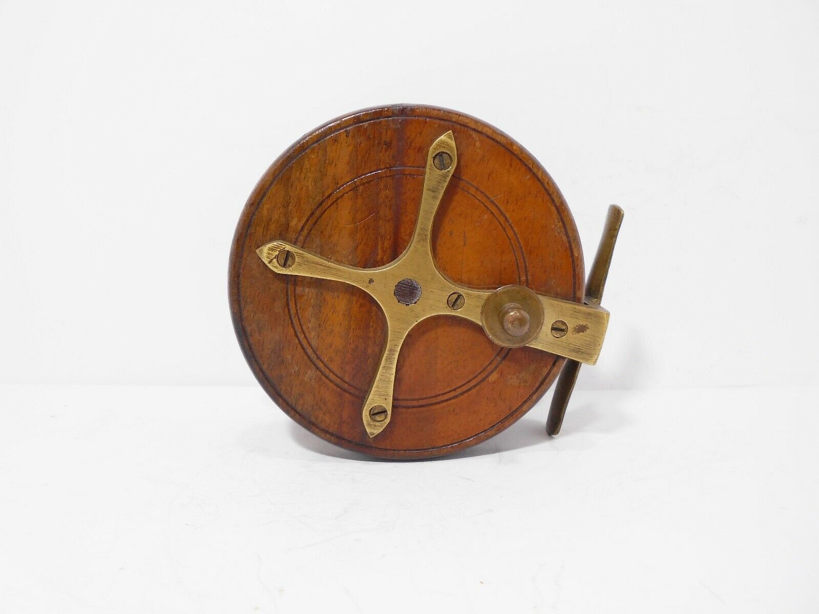 Vintage David Slater 4" Nottingham Centrepin Wood and Brass Starback ...