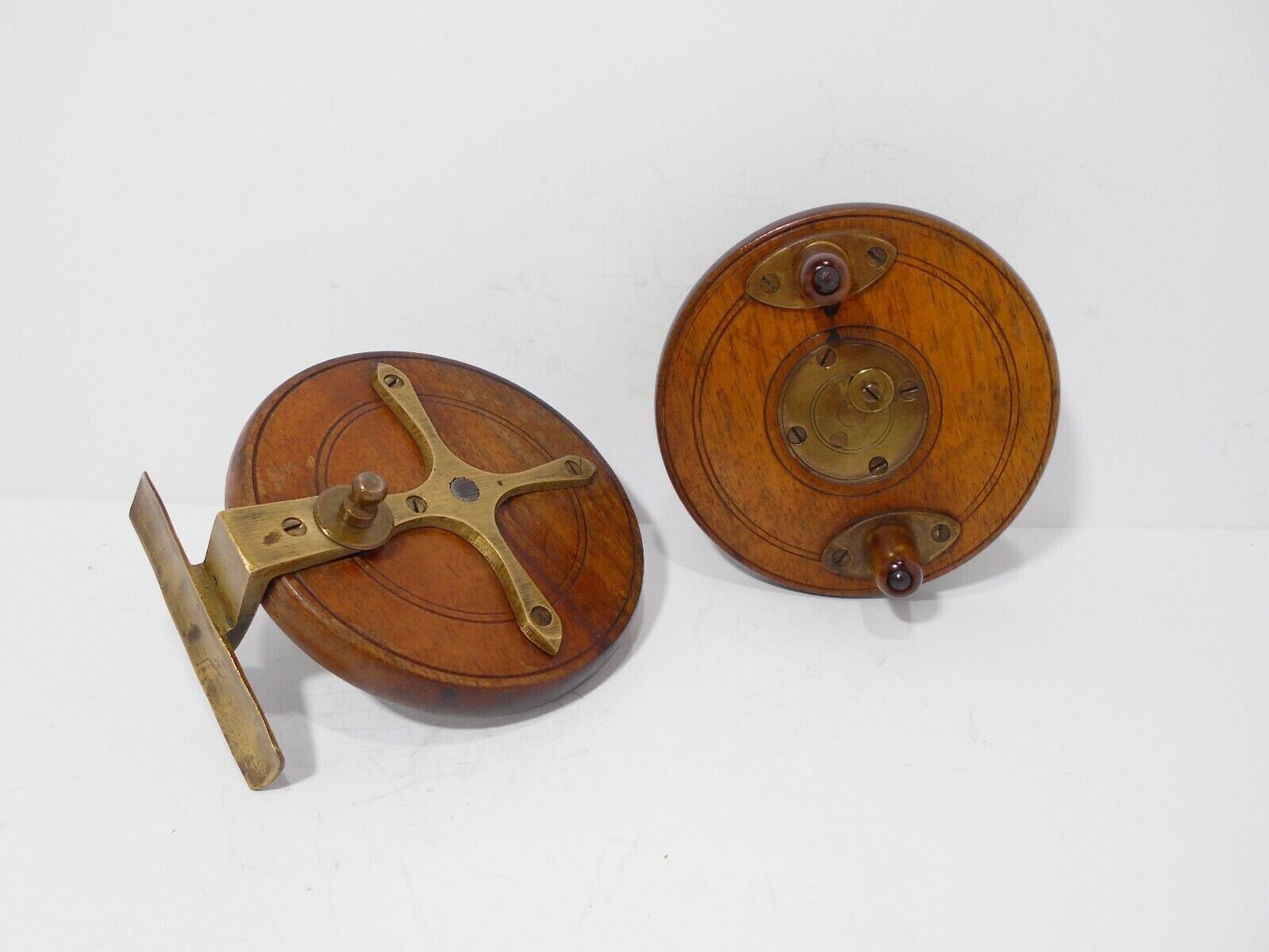 Vintage David Slater 4 Nottingham Centrepin Wood and Brass Starback ...