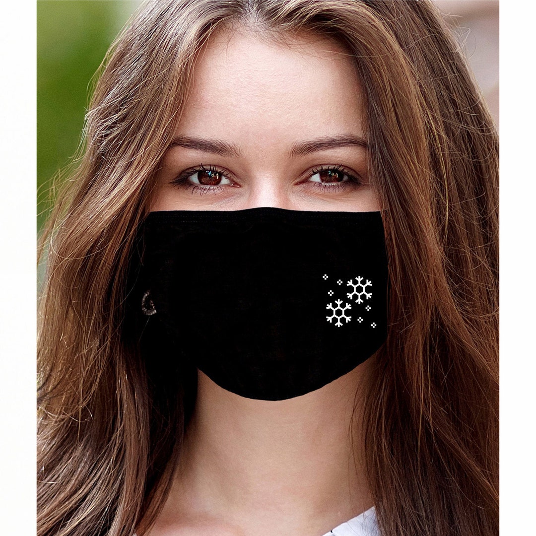 CHRISTMAS FACE MASK Snowflake Face Mask Fun Face Mask Winter Face Mask ...