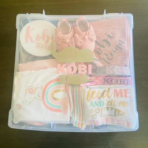 Small Personalized Baby Box Baby Boy Baby Girl | Etsy