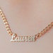 14K Curb Chain Name Necklace, Bold Curb Chain Name Necklace, Custom ...
