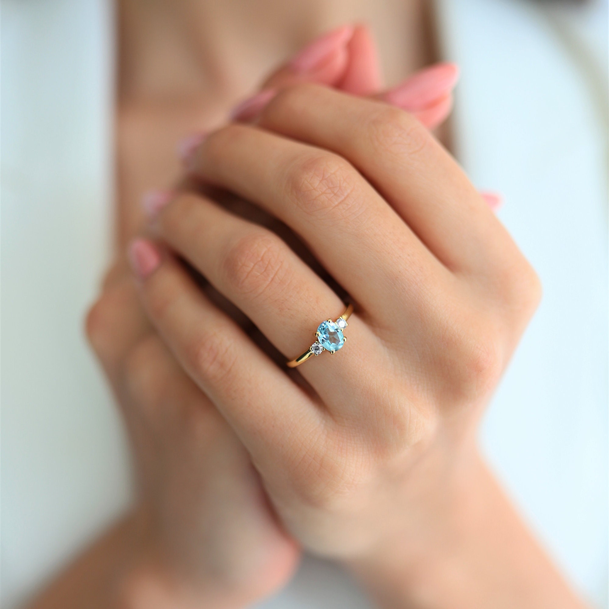 14K Gold Personalized Birthstone Ring Mothers Ring | Etsy