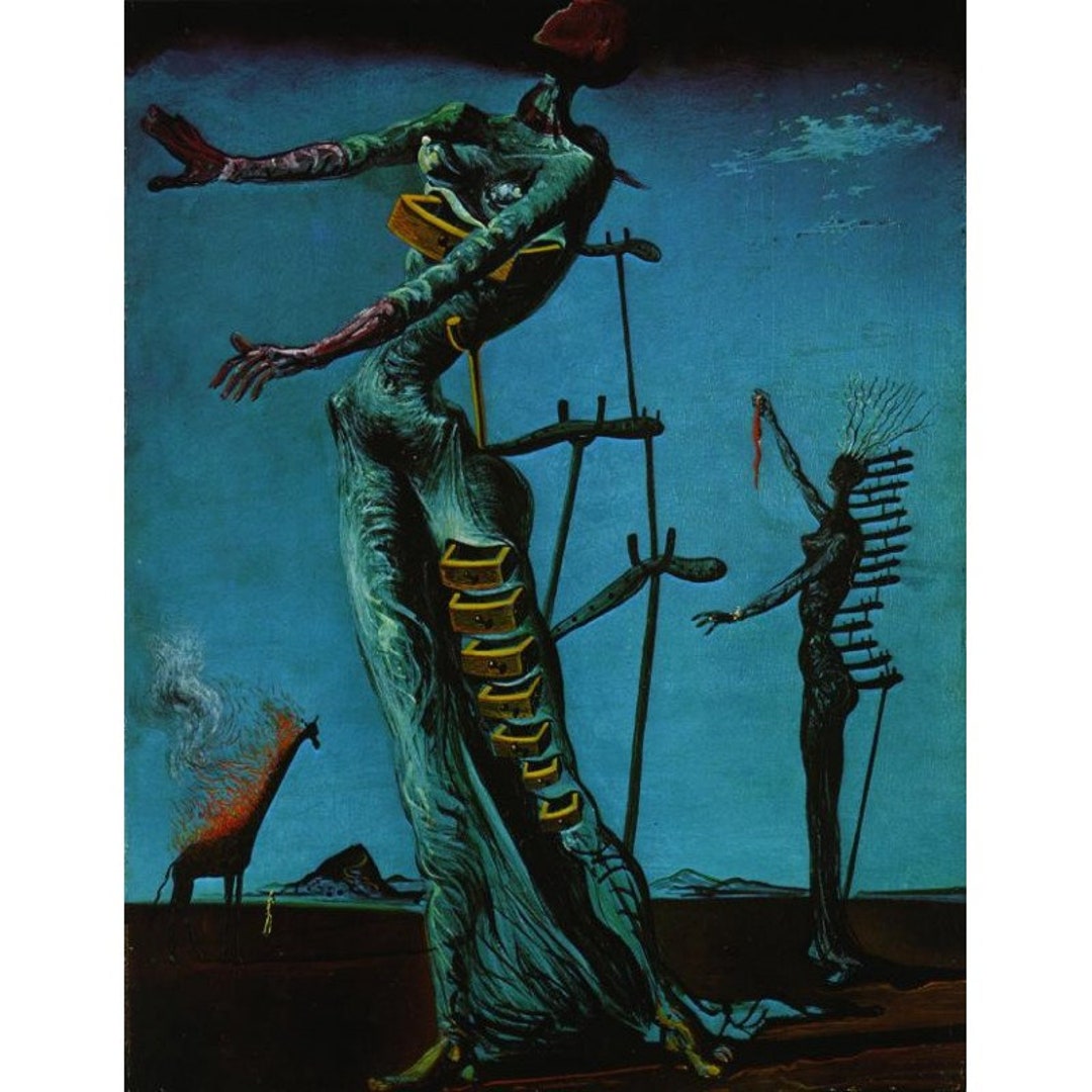 Museum-quality Canvas or Art Print for Framing, the Burning Giraffe ...