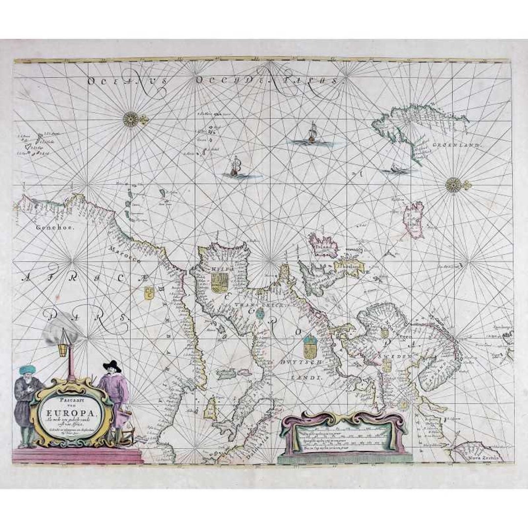 OLD VINTAGE RETRO DECORATIVE NAVIGATION MAP - Etsy