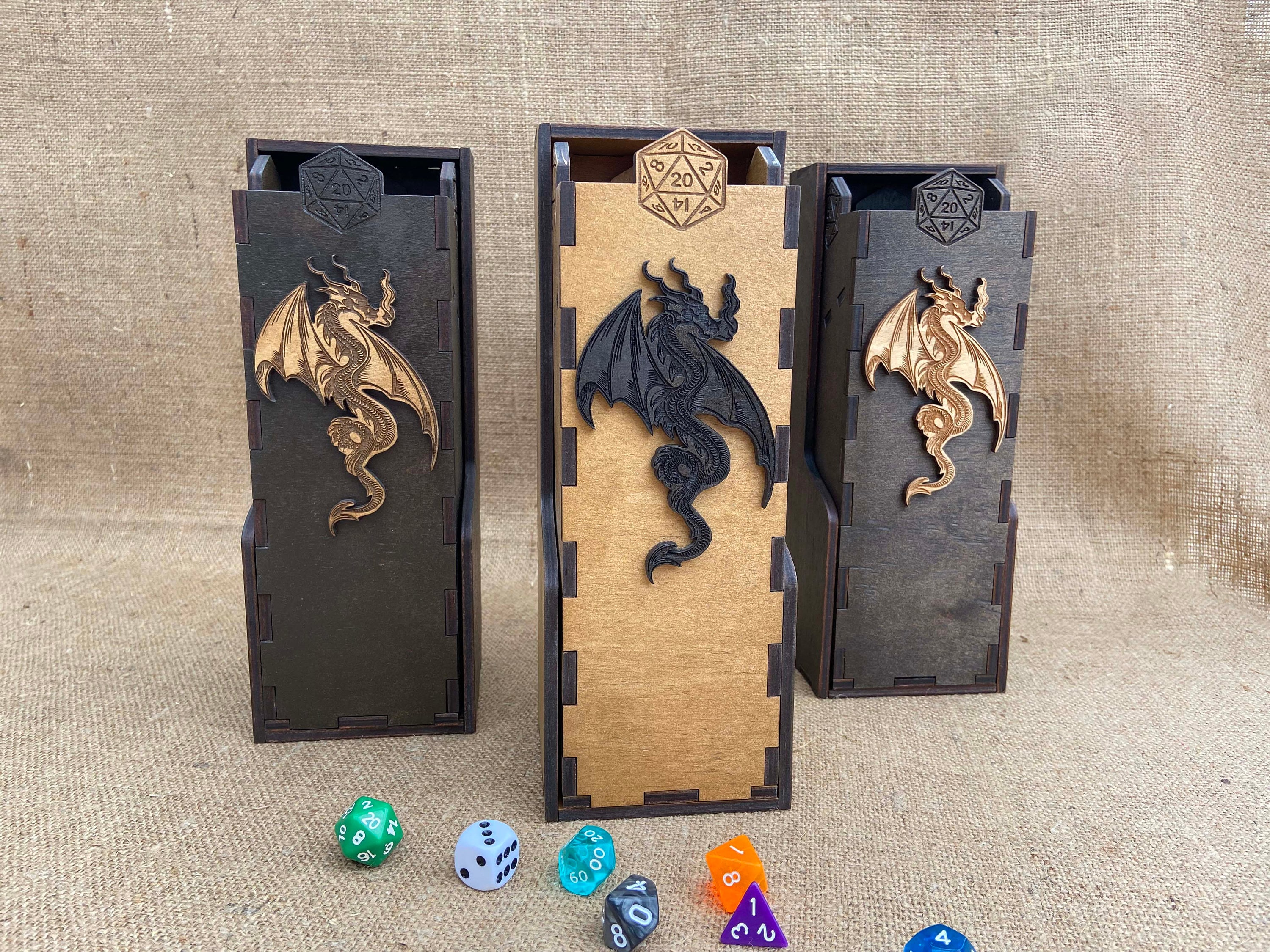 Custom Dice Tower Wood Dnd Tower and Tray Walnut Wood Dnd Dm - Etsy
