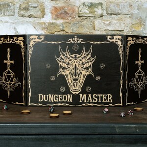 Dungeon Master Screen, Dm Screen Wood Magnetic, Game Master Screen, Dnd ...