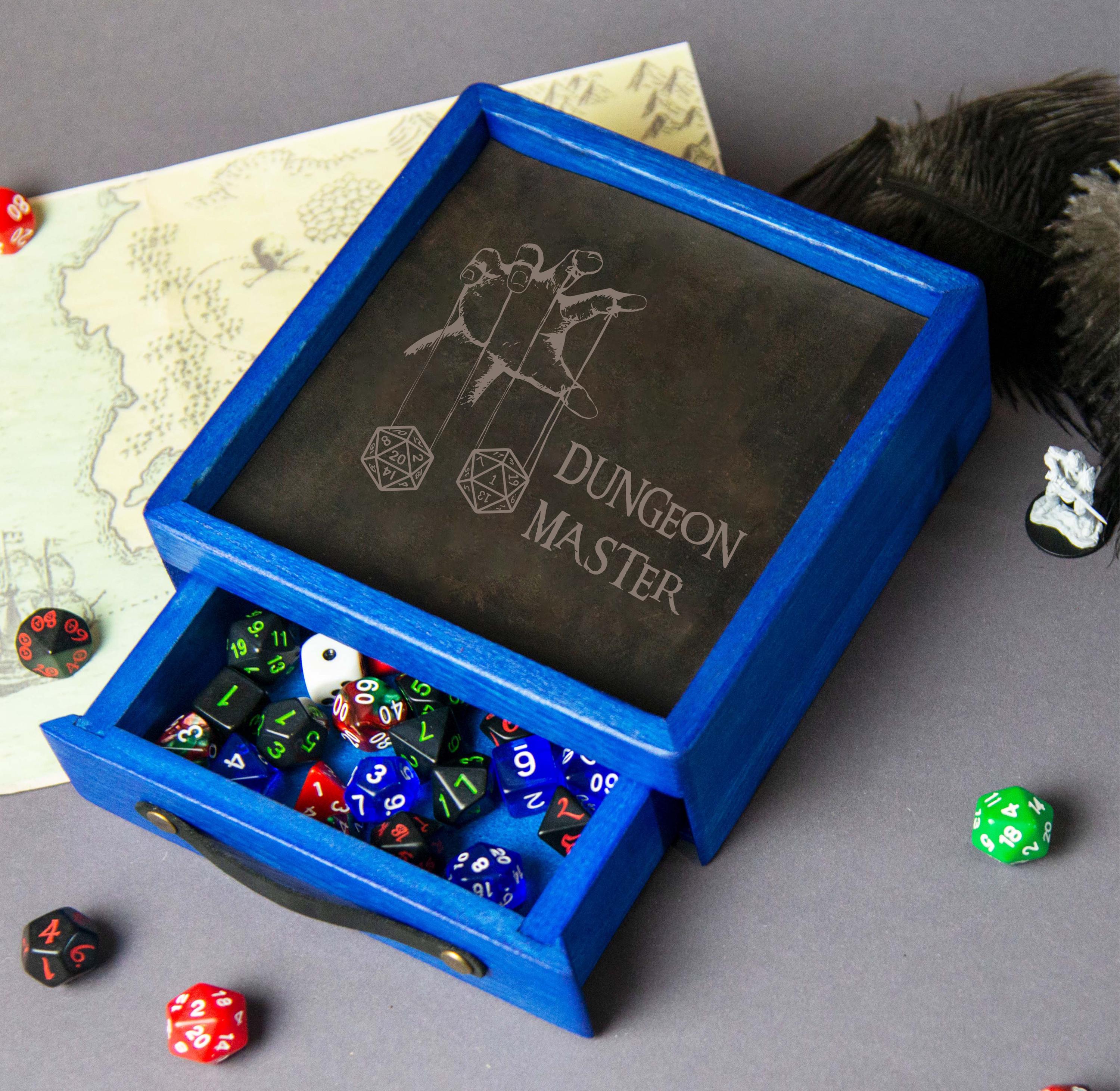 Custom Dice Rolling Tray Wood With Dice Storage, Dnd Dice Tray, Dice ...