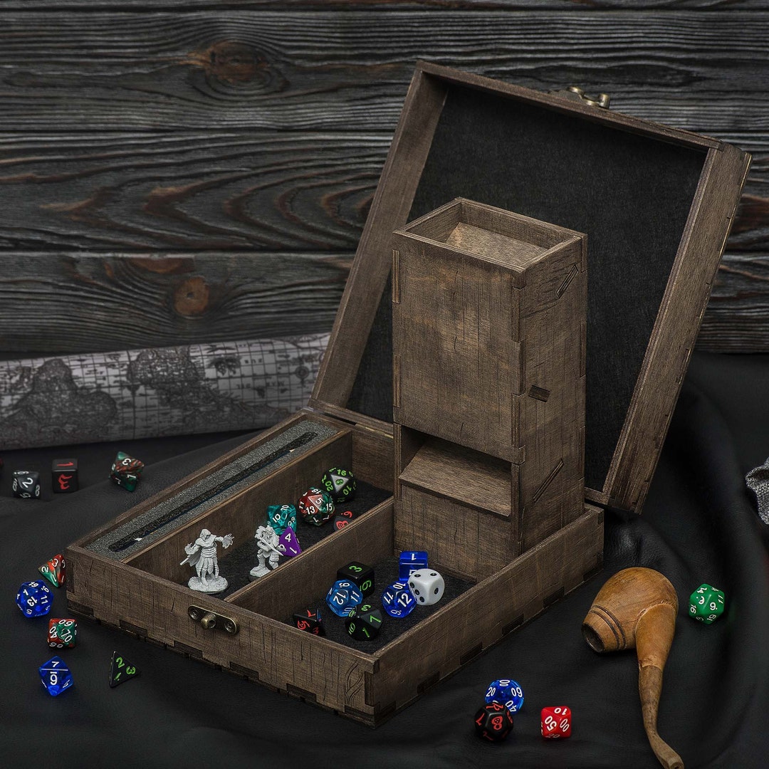 Dice Wooden Tray, Rolling Dice Tray, Dice Tray, Dungeons and Dragons ...