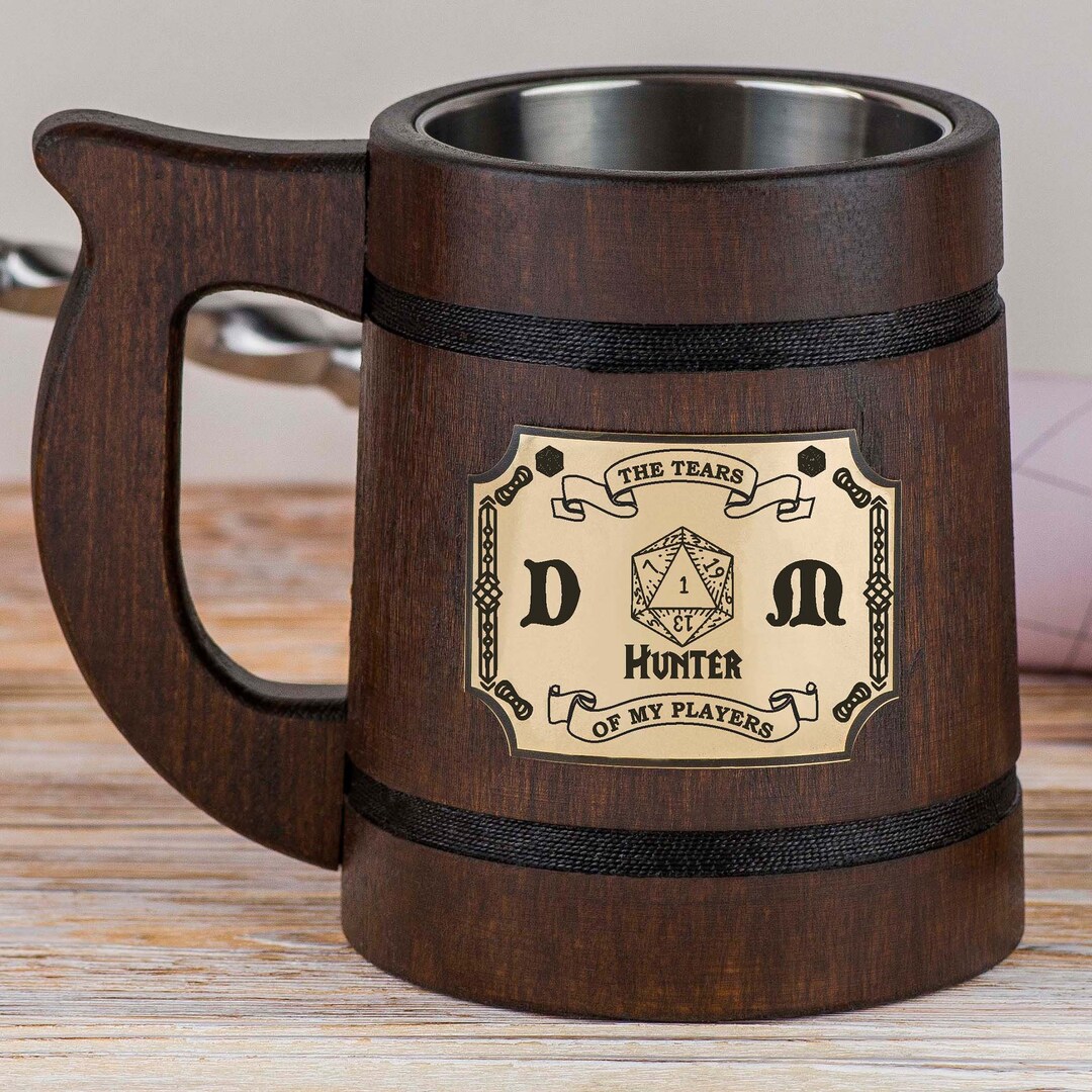 Wooden Beer Mug, Dnd Wooden Tankard, the Tears of My Players Mug, RPG ...