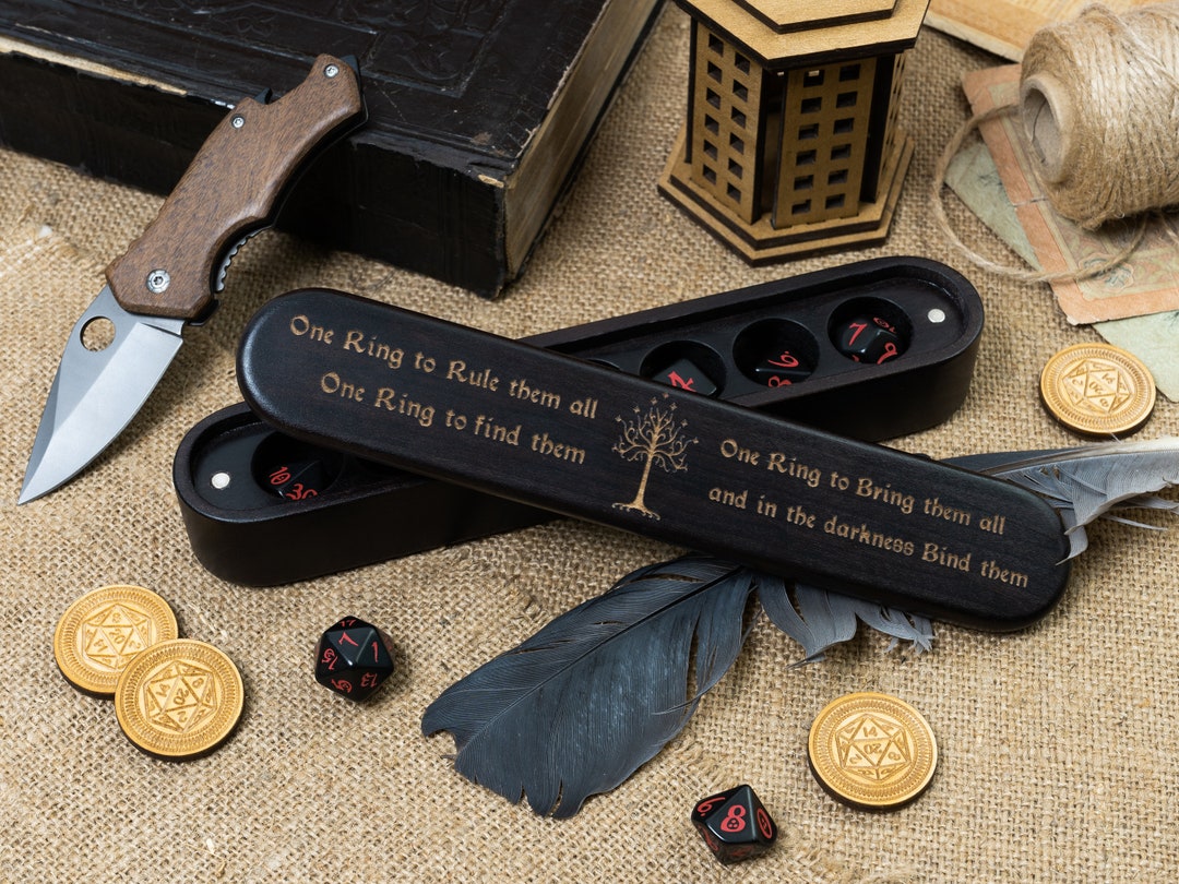Wood Dice Box Dnd, Dice Holder Dnd, Dnd Gaming Dice Case for 1 Dice Set ...