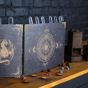 Custom Dungeon Master Screen, Wooden RPG Screen, Dm Screen Magnetic ...
