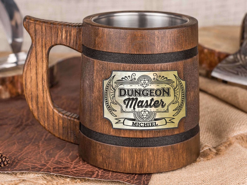 Dungeon Master Personalized Mug Dungeons and Dragons Wooden - Etsy