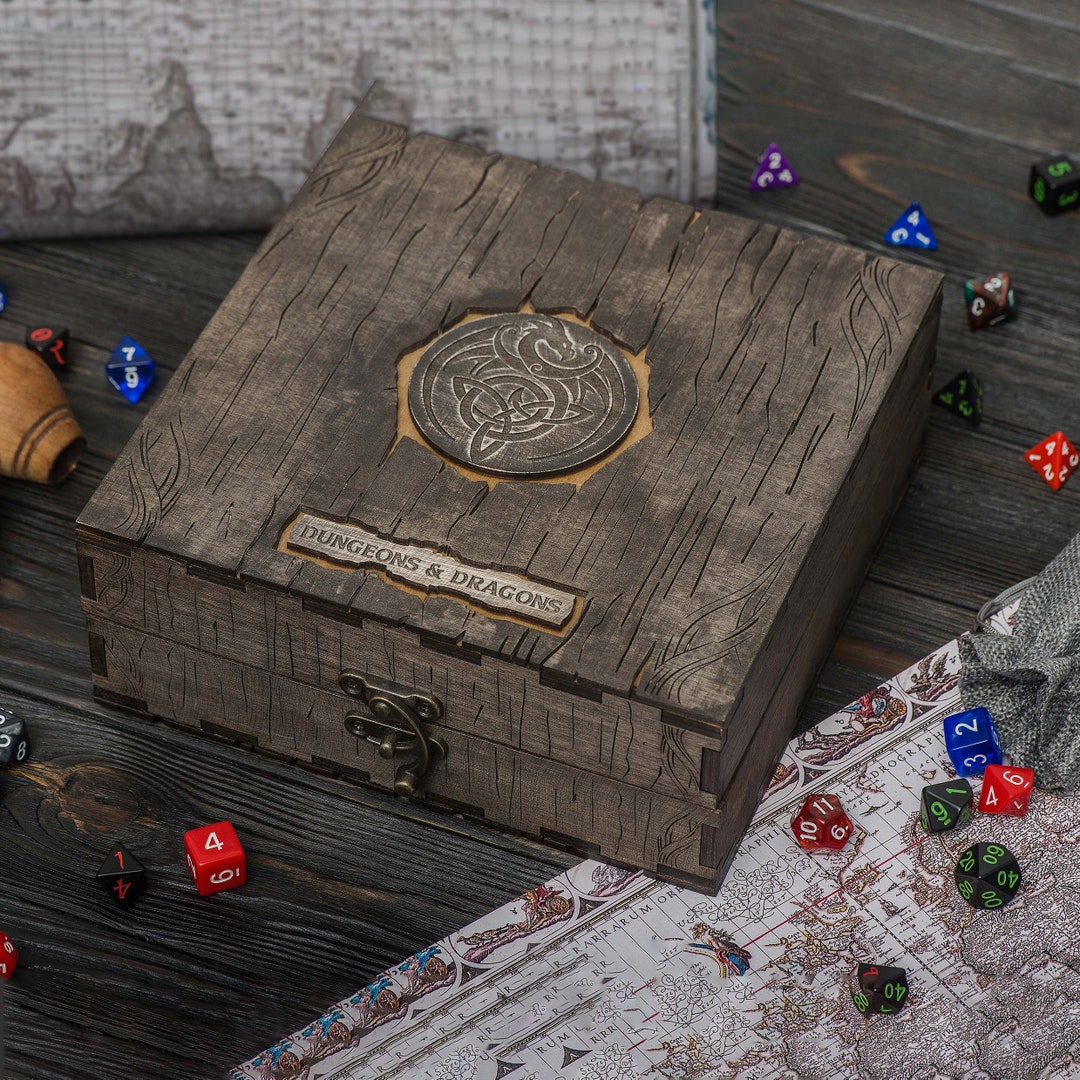Dungeons and Dragons Gifts Dice Box and Tray Dice Vault Organizer Dice ...