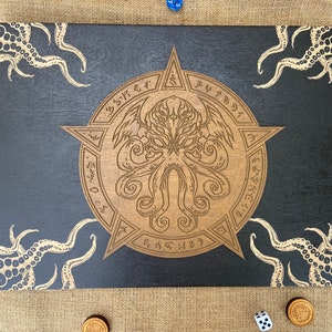Dm Screen Wood Magnetic, Cthulhu Screen, Kraken Dungeon Master Screen ...