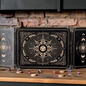 Custom Dungeon Master Screen, Wooden RPG Screen, Dm Screen Magnetic ...