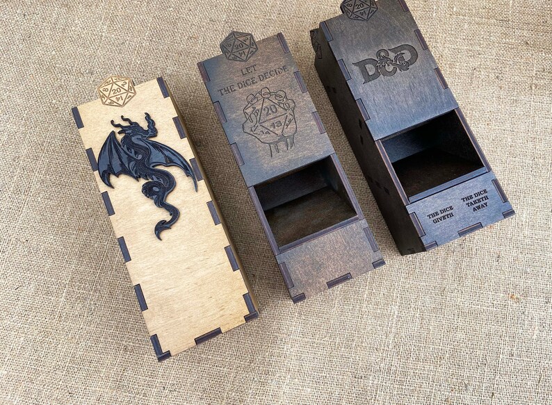 Dice Tower Wood Dice Tower Dnd Dungeons and Dragons Dnd - Etsy