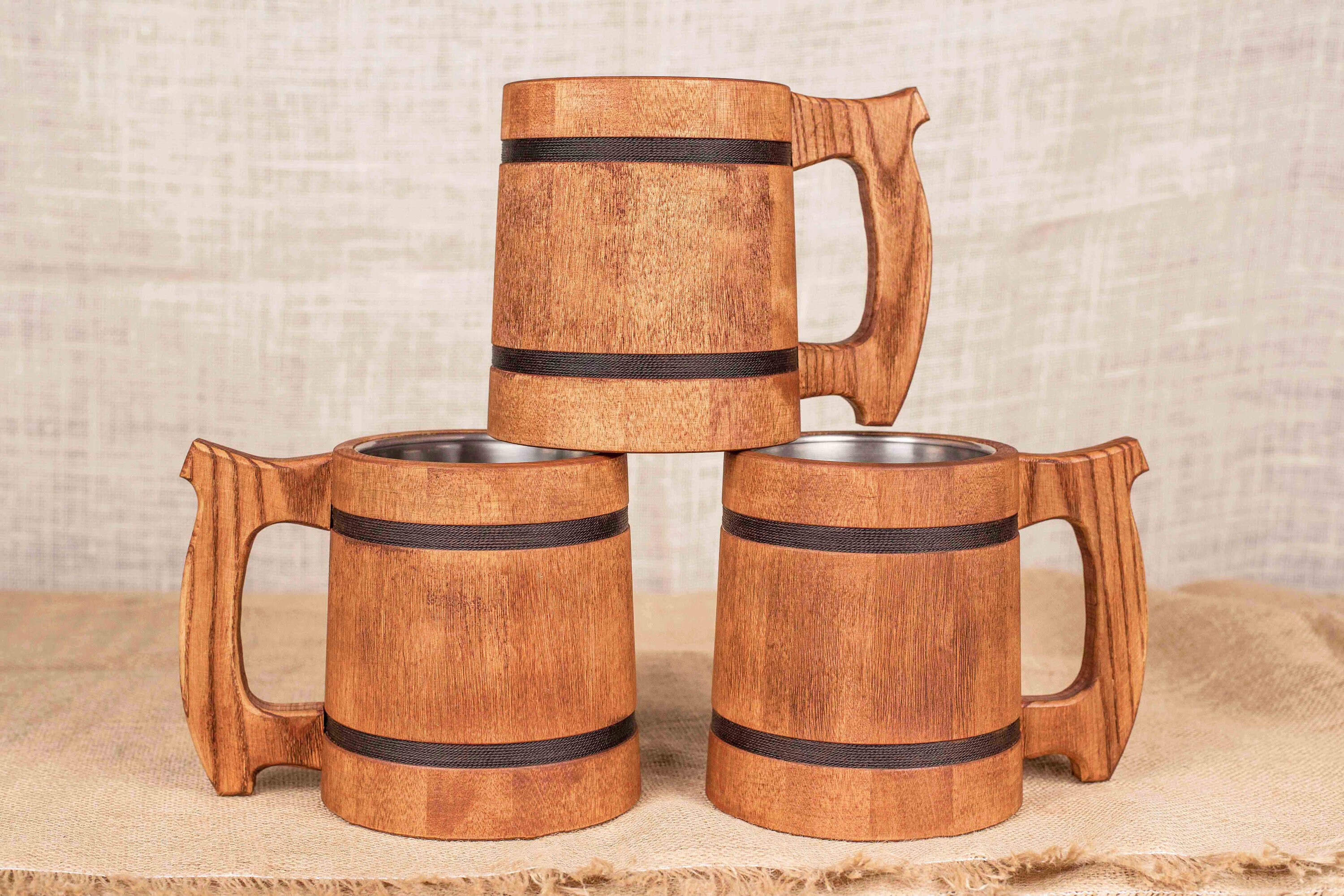 Groomsmen Personalized Wooden Tankard Groomsman Mug Dnd - Etsy UK