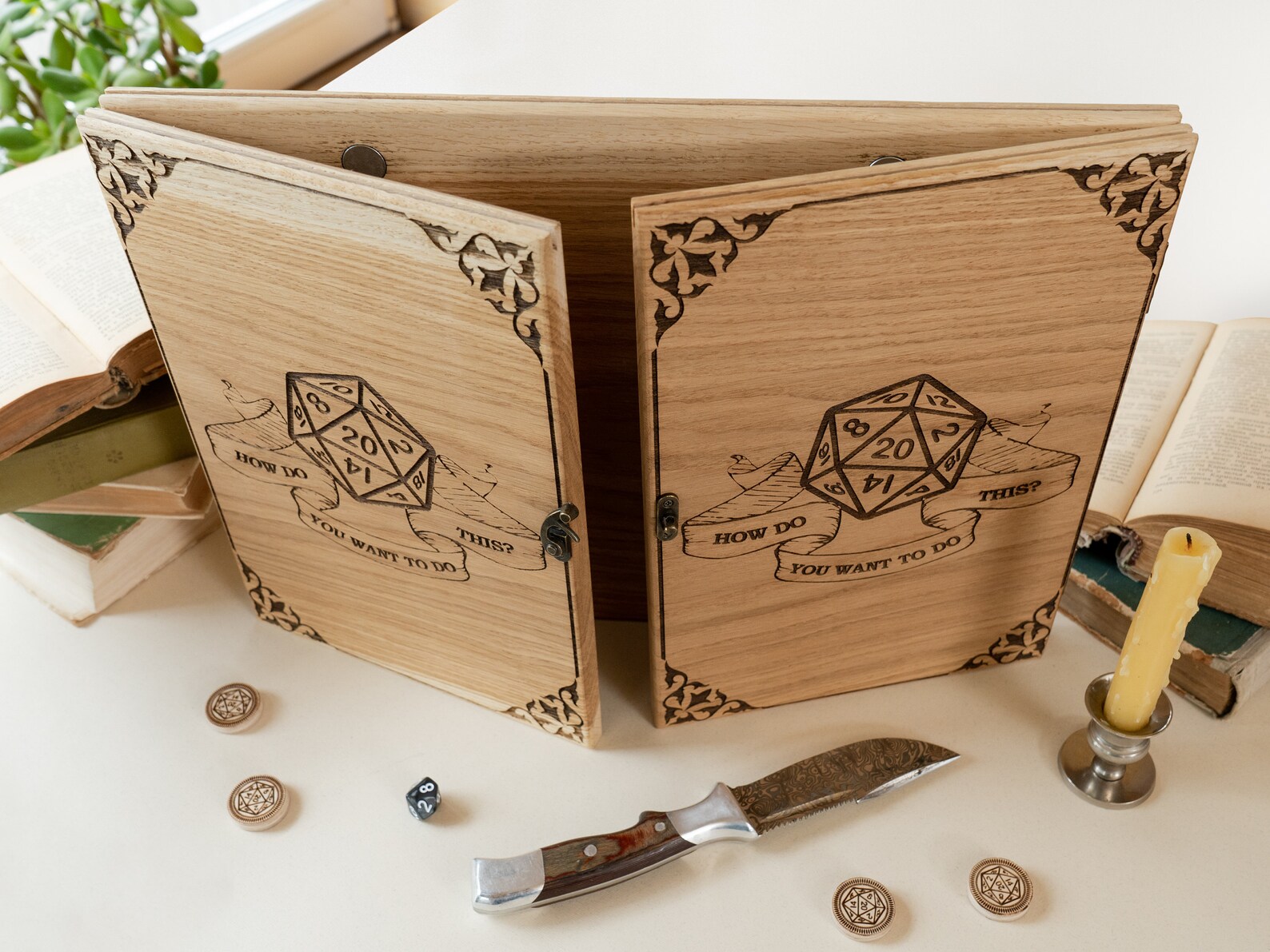 DM Screen Magnetic Dungeon Master Screen Wood Dnd Dm Screen | Etsy