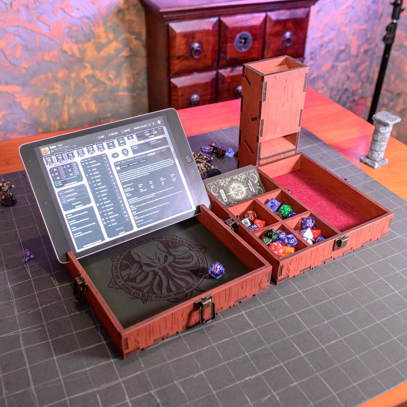 Wooden Dice Storage Tower - Etsy