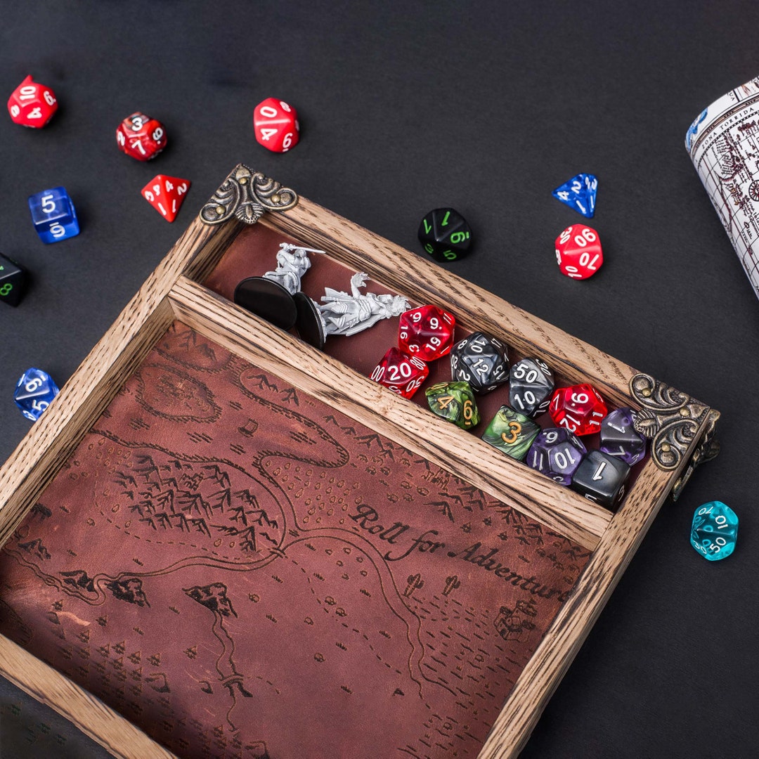 Dice Tray Leather, Dice Tray Dnd, Dice Tray Wood, Wooden Dice Tray and ...