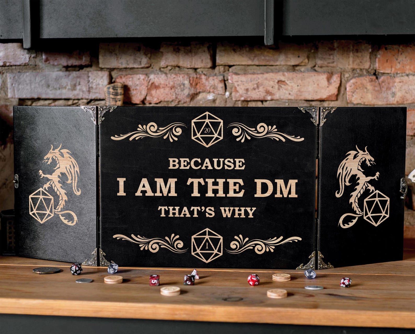 Dm Screen, Dungeon Master Screen Magnetic Wood, Dnd Dm Screen ...