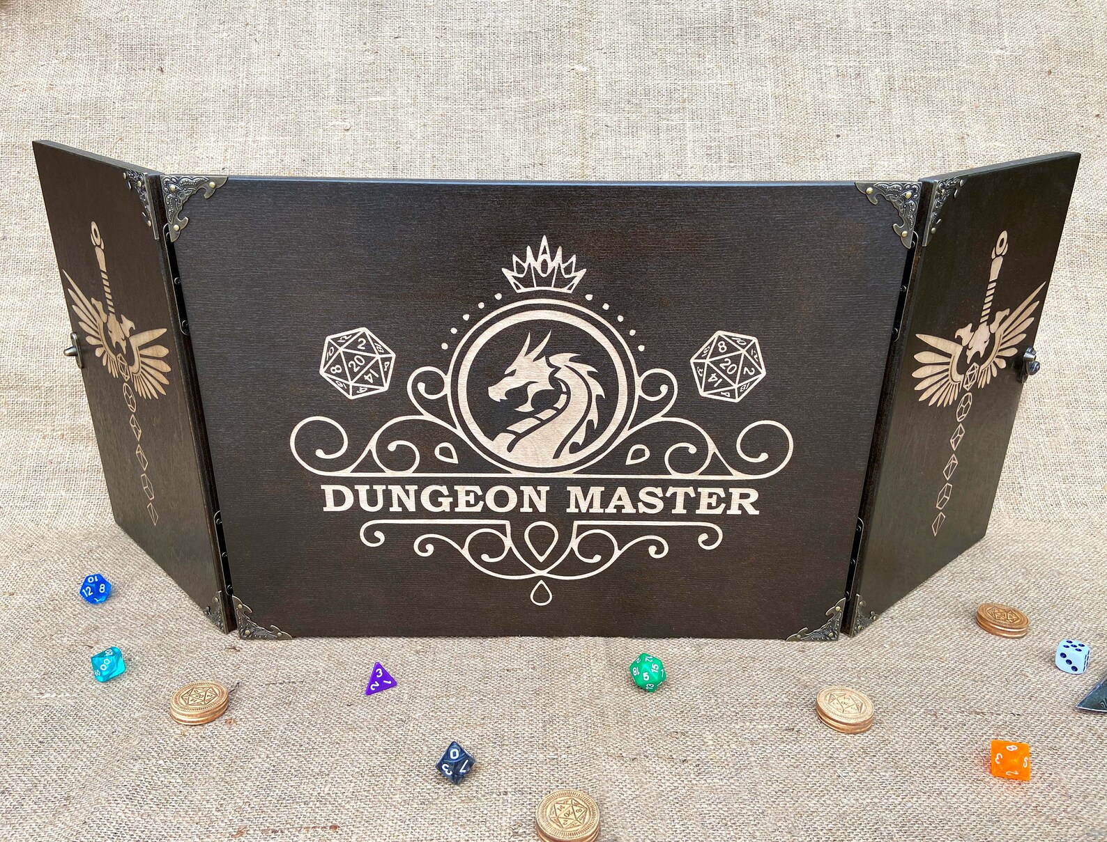 Dm Screen Dnd Dungeon Master Screen Magnetic Wood Custom Dm - Etsy
