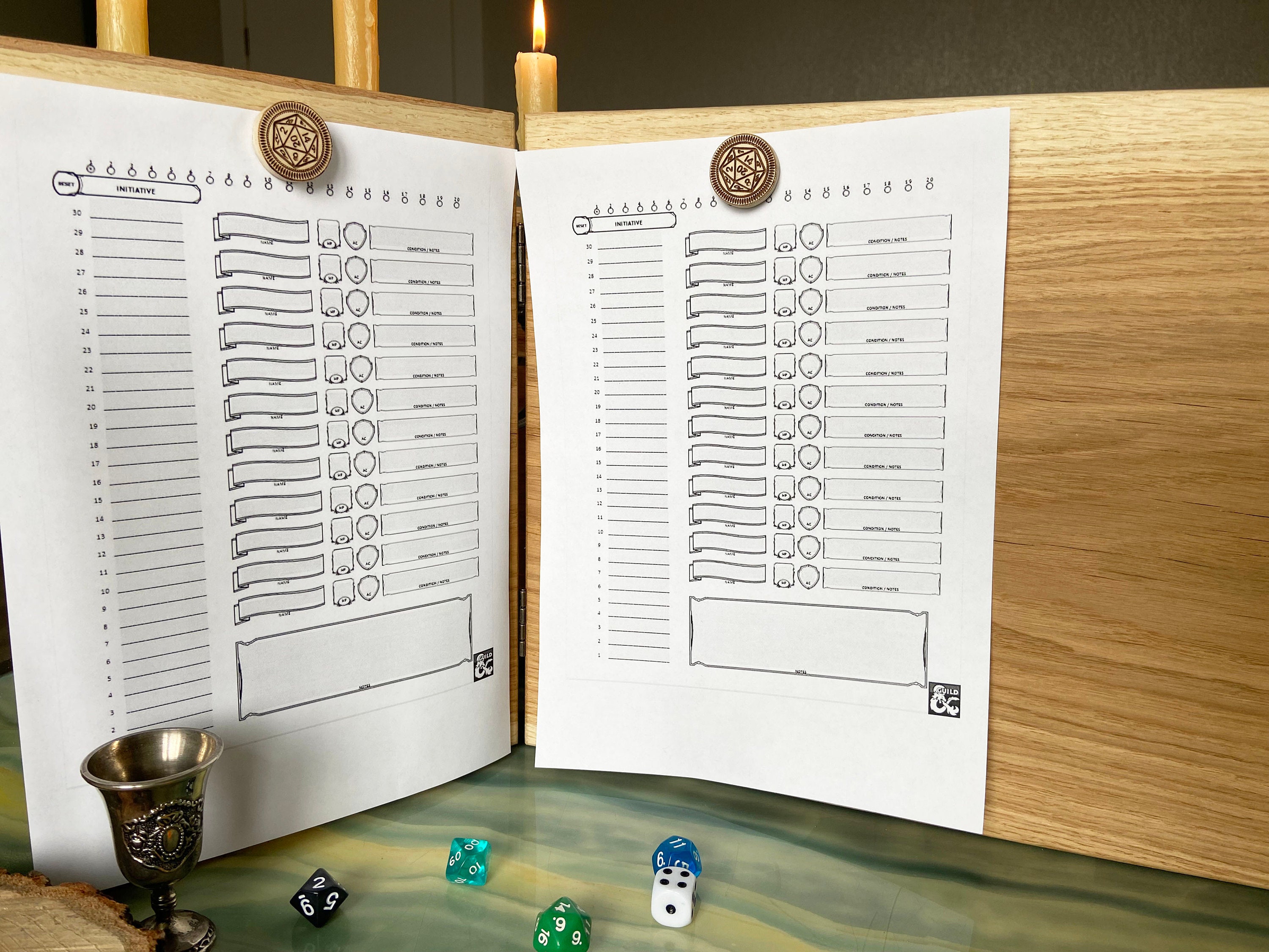 DM Screen Magnetic Dungeon Master Screen Wood Dnd Dm Screen | Etsy