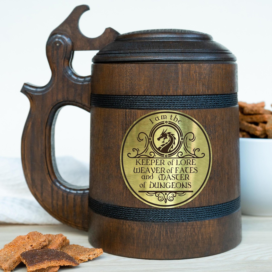 Dungeons and Dragons, Dungeon Master Dnd Mug, Custom Beer Mug With Lid ...