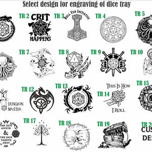 Wooden Dice Tray With Fantasy Map D&D Custom Dice Tray RPG Dice Rolling ...