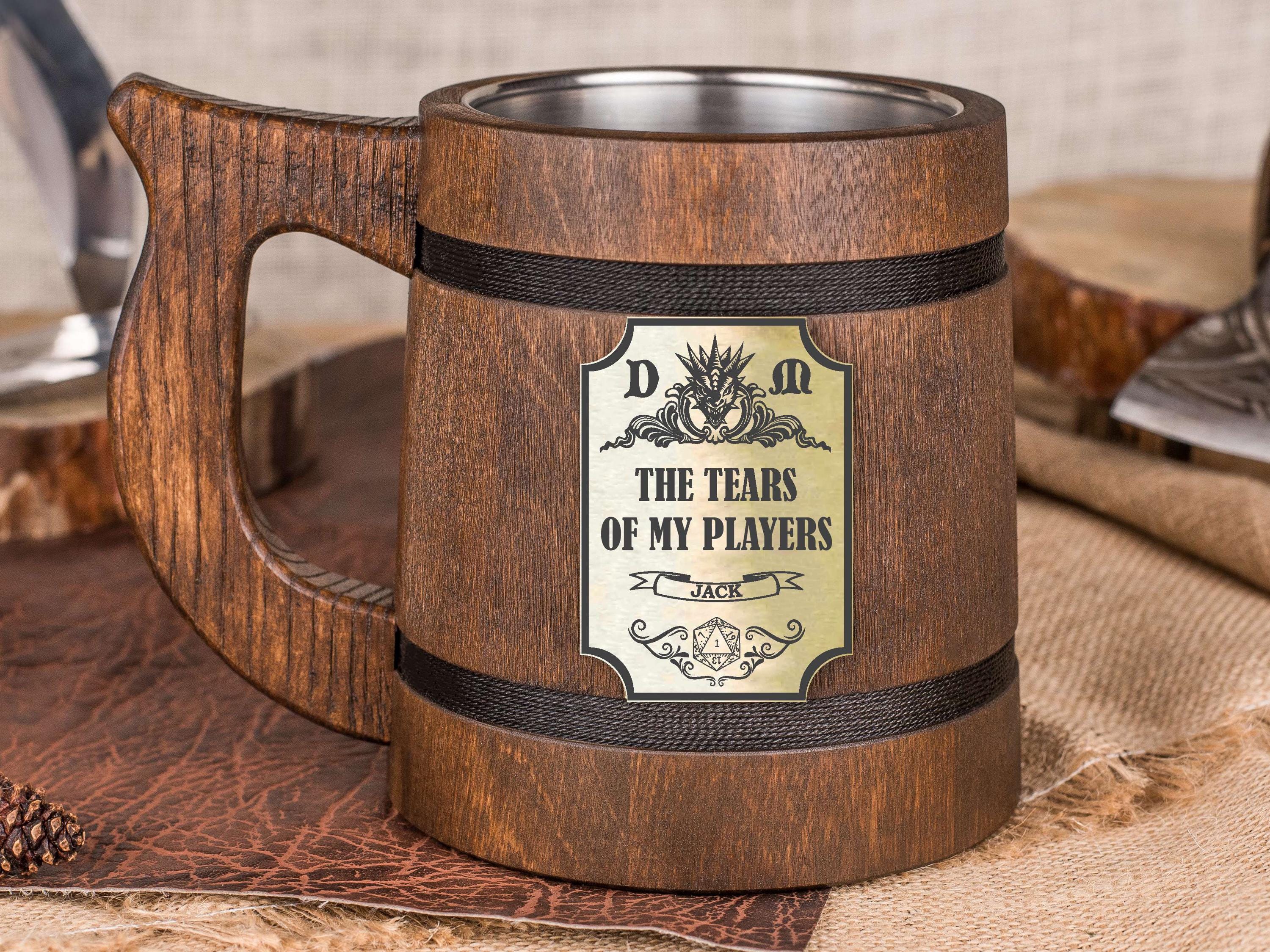 Custom Wooden Beer Mug for Game Master – Personalized Engraved RPG ...