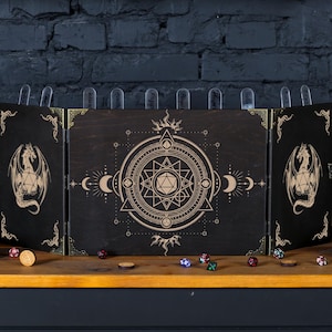 Custom Dungeon Master Screen, Wooden RPG Screen, Dm Screen Magnetic ...