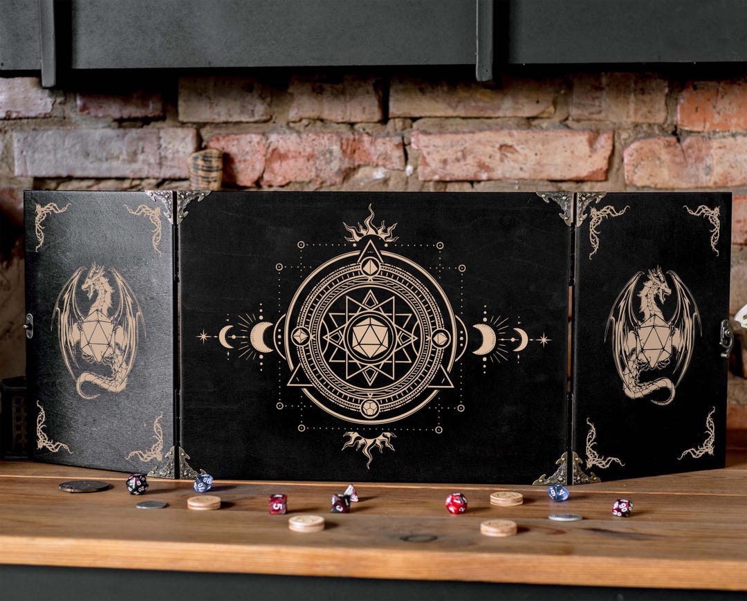 Custom Dungeon Master Screen, Wooden RPG Screen, Dm Screen Magnetic ...