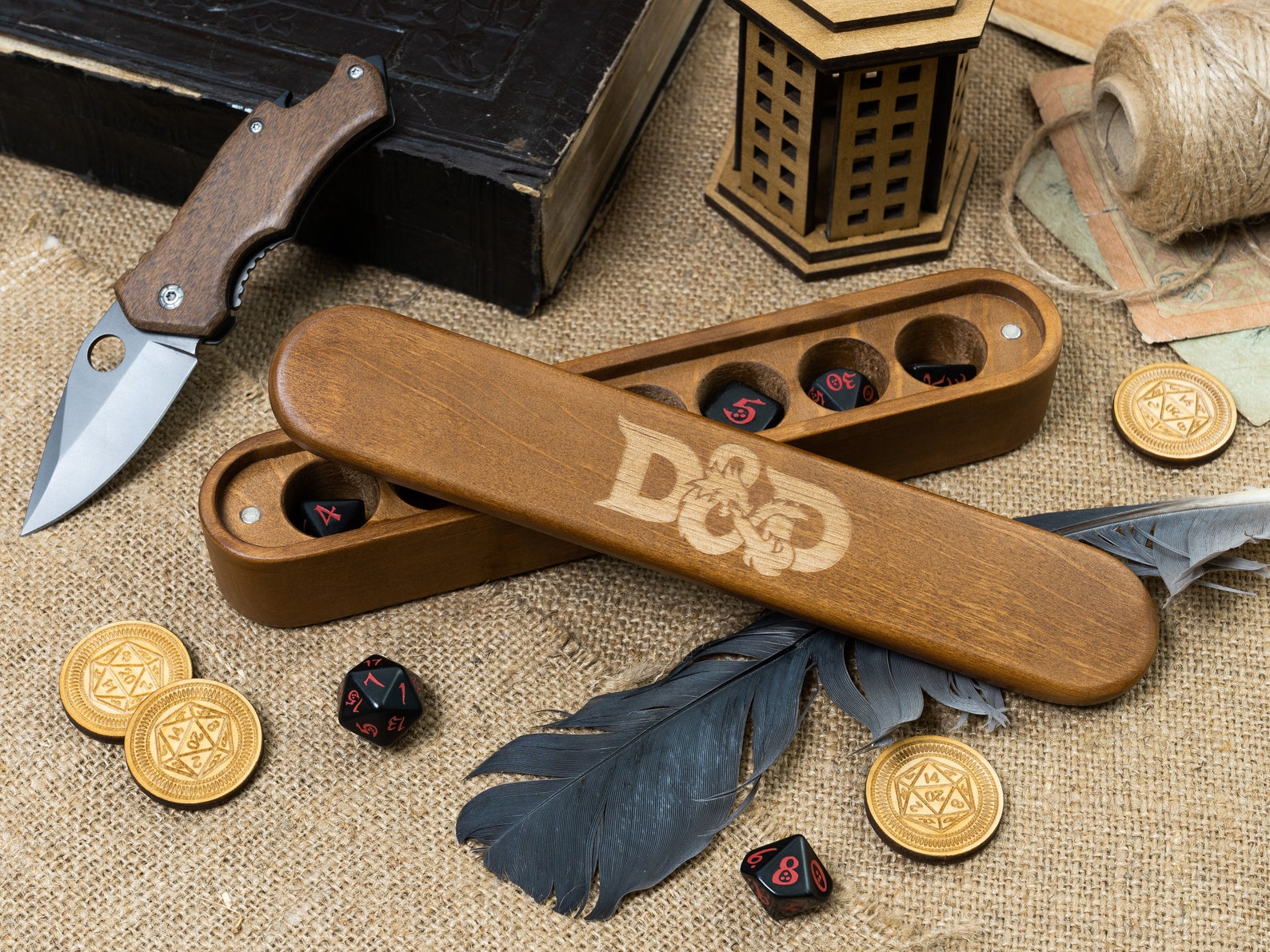 Dice Box Dnd, Dnd Dice Boxes, Dnd Gaming Dice Case, Dice Holder, Dice ...