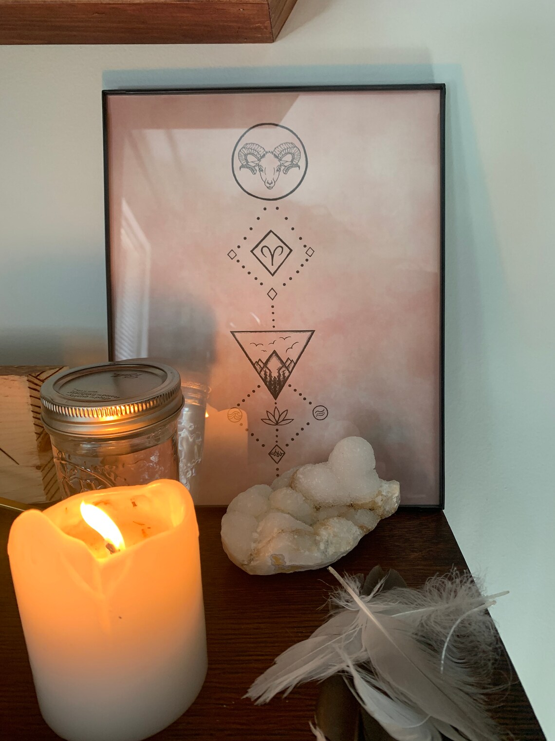 Aries Zodiac Art Print Unframed or Framed | Etsy