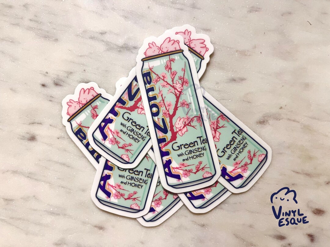 Arizona Green Tea Bunnies Vinyl Sticker - Waterproof, Weatherproof - Etsy