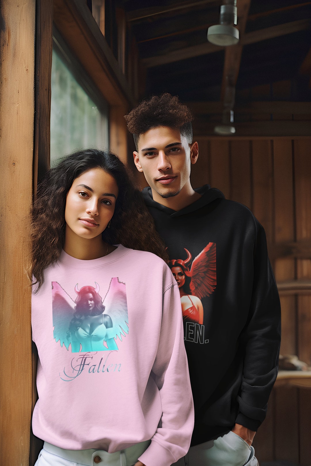 Mixed Fallen Angel Unisex Sweatshirt - Etsy