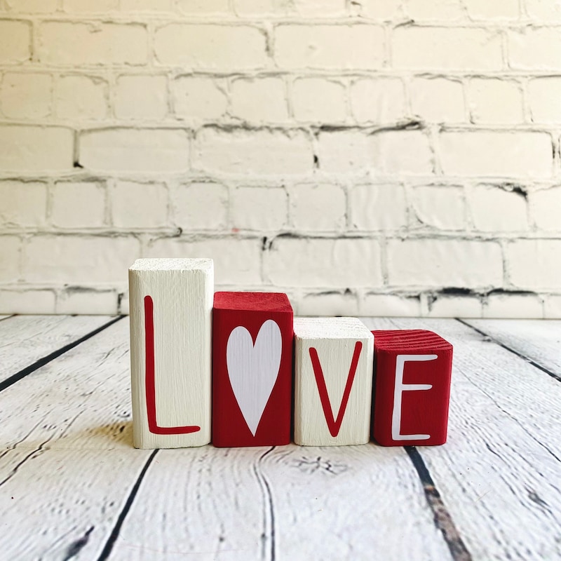 Valentine Blocks - Etsy