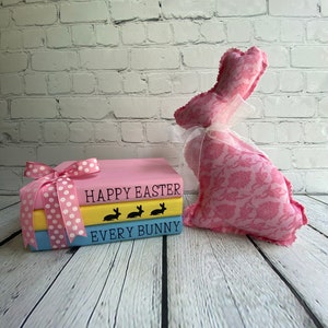 Easter Decor, Easter Wood Faux Book Stack, Easter Book Stack, Easter ...